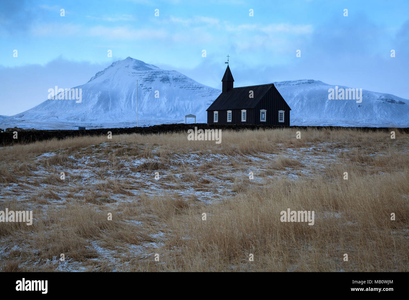 Mountains, Budir, Europe, Island, church, sceneries, light mood ...