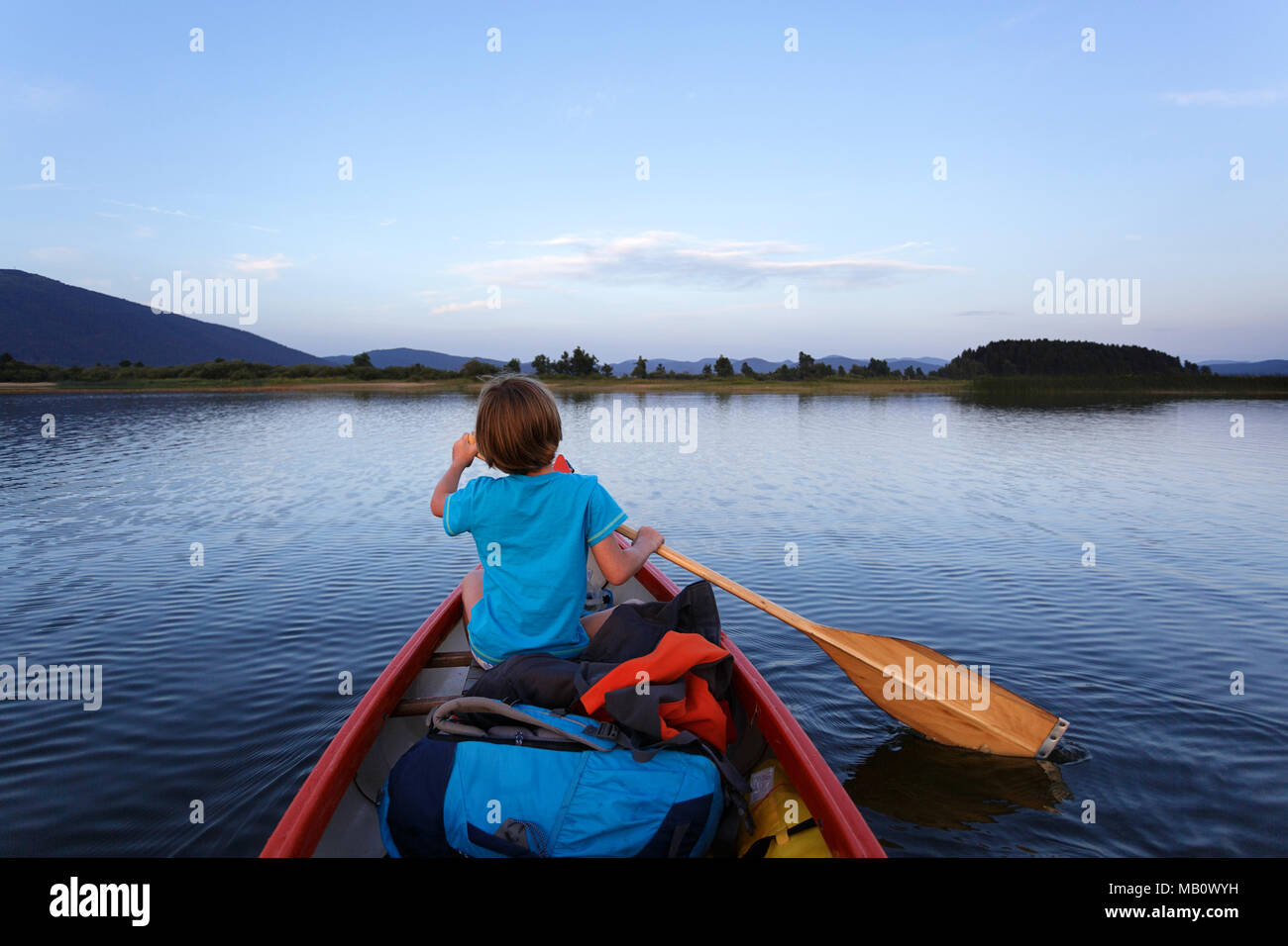Boy enjoying a paddle hi-res stock photography and images - Alamy