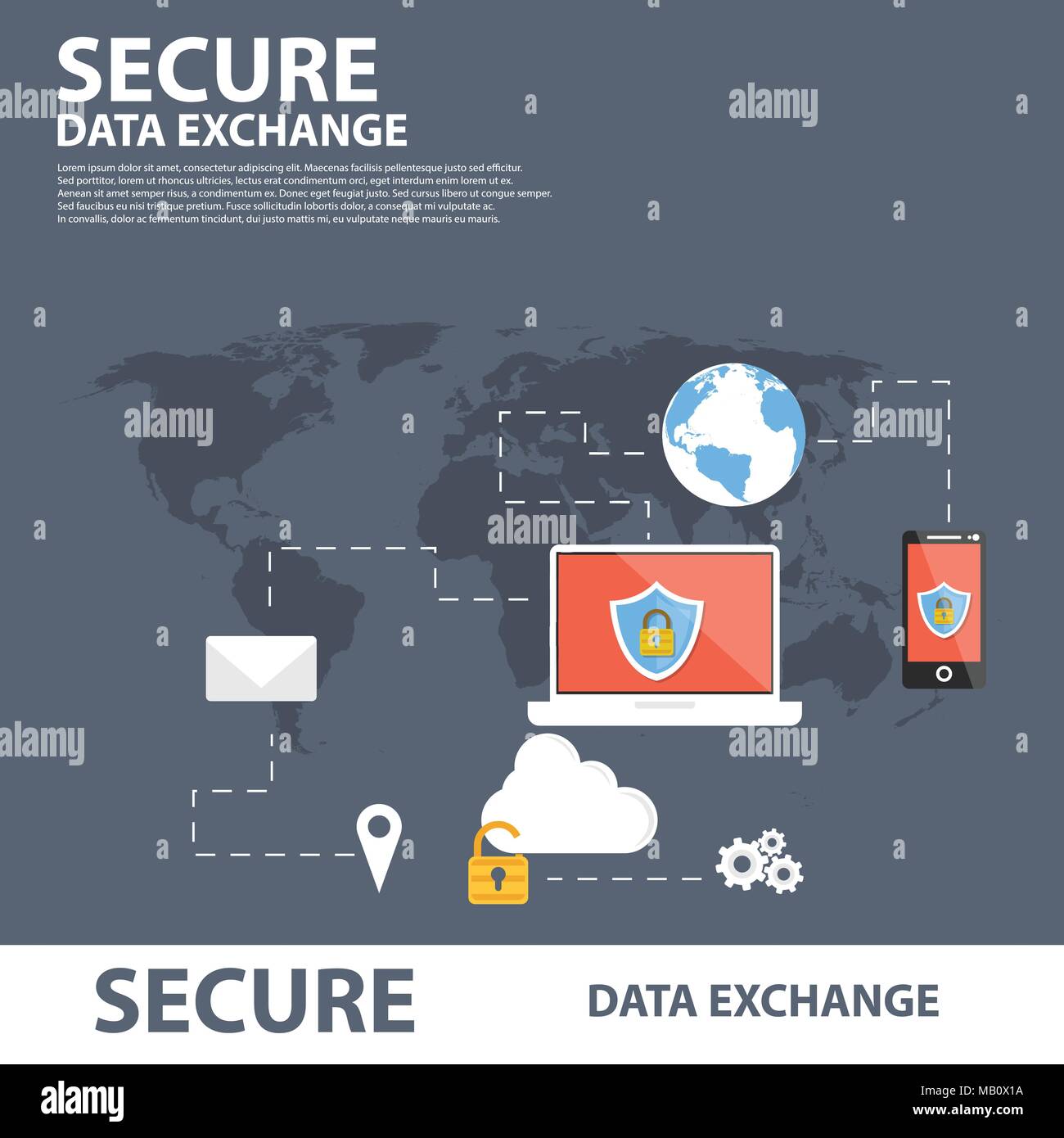 Clean concept flat icons Stock Vector Images - Alamy