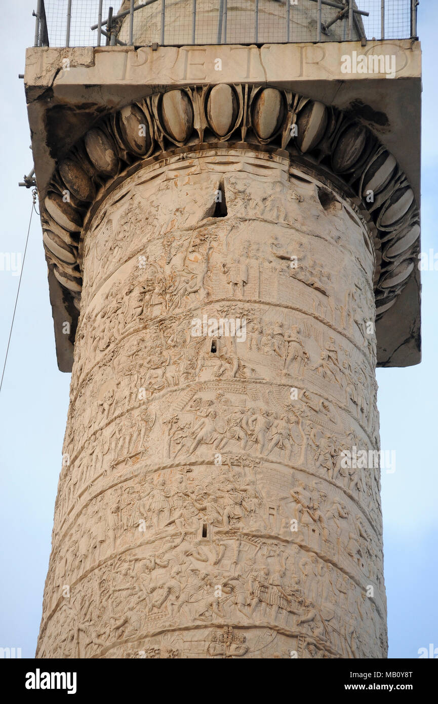 Colonna Traiana (Trajan's Column) designed by Apollodorus of Damascus ...
