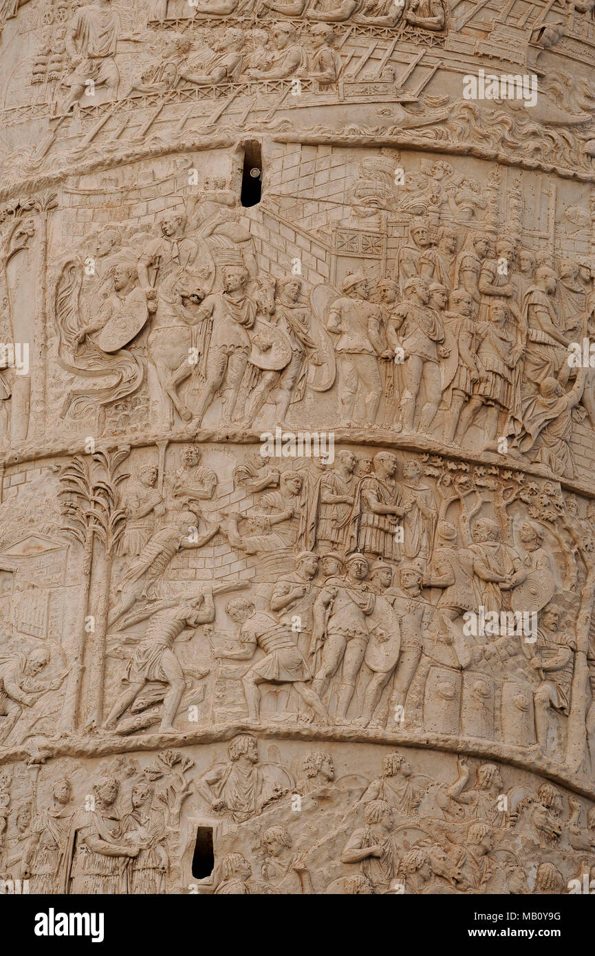 Colonna Traiana (Trajan's Column) designed by Apollodorus of Damascus ...