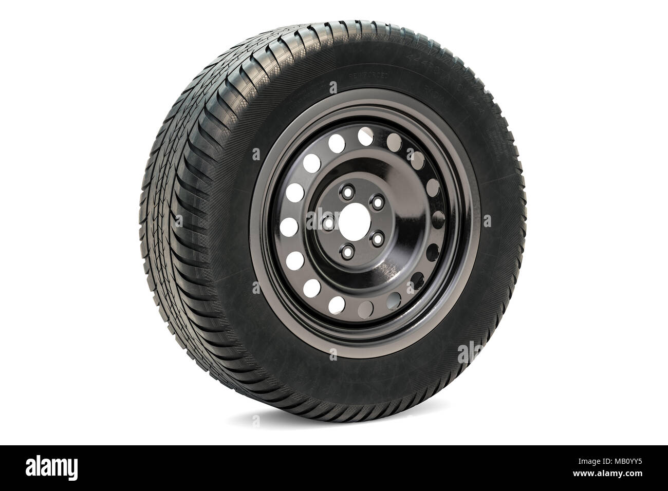 Car Wheel, 3D rendering isolated on white background Stock Photo - Alamy