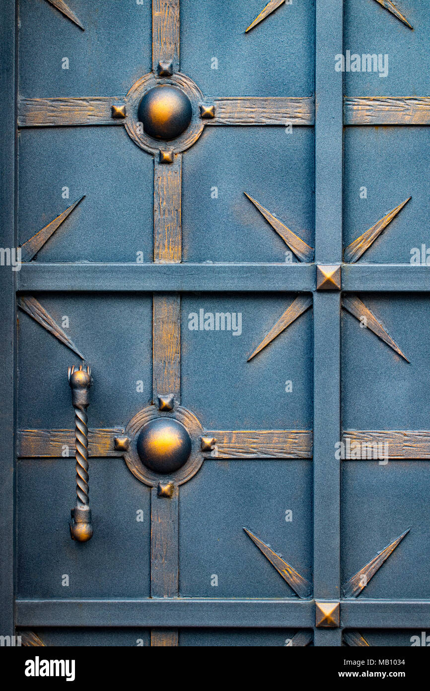 decorative parts of metal gates, elements of hand forging Stock Photo ...