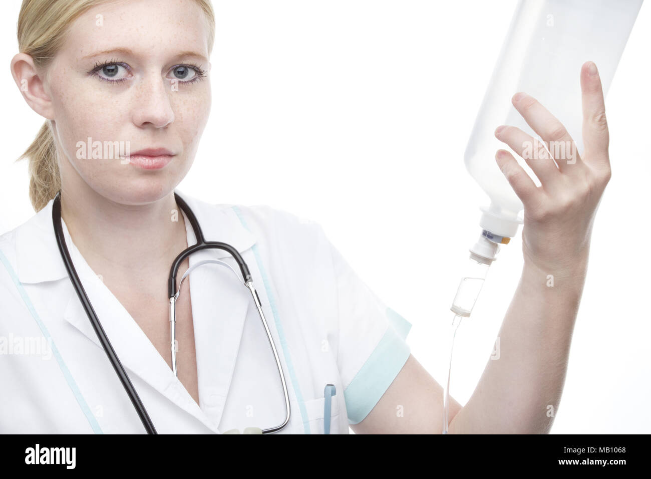 Medical professionals: Woman nurse working at hospital. Young caucasian ...