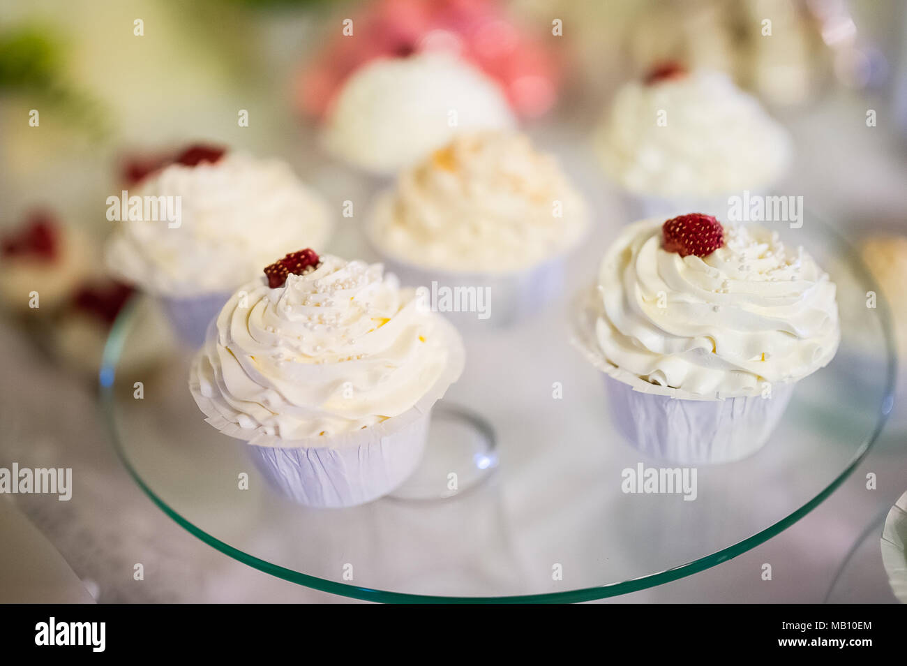 Strawberry muffin plate Stock Photo - Alamy