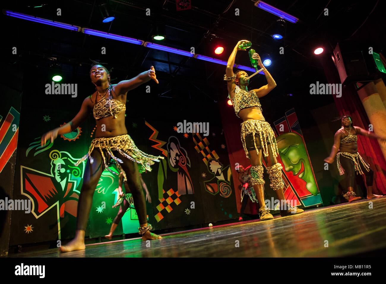 African Acrobats Performance on the stage Stock Photo - Alamy