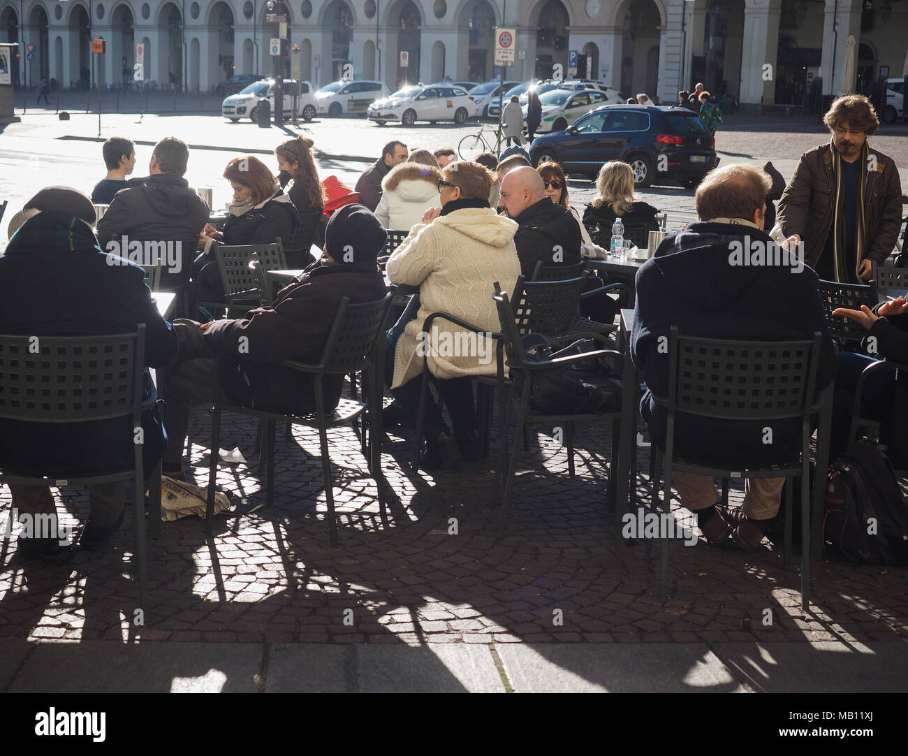 TURIN, ITALY - CIRCA JANUARY 2018: People in the city centre at ...