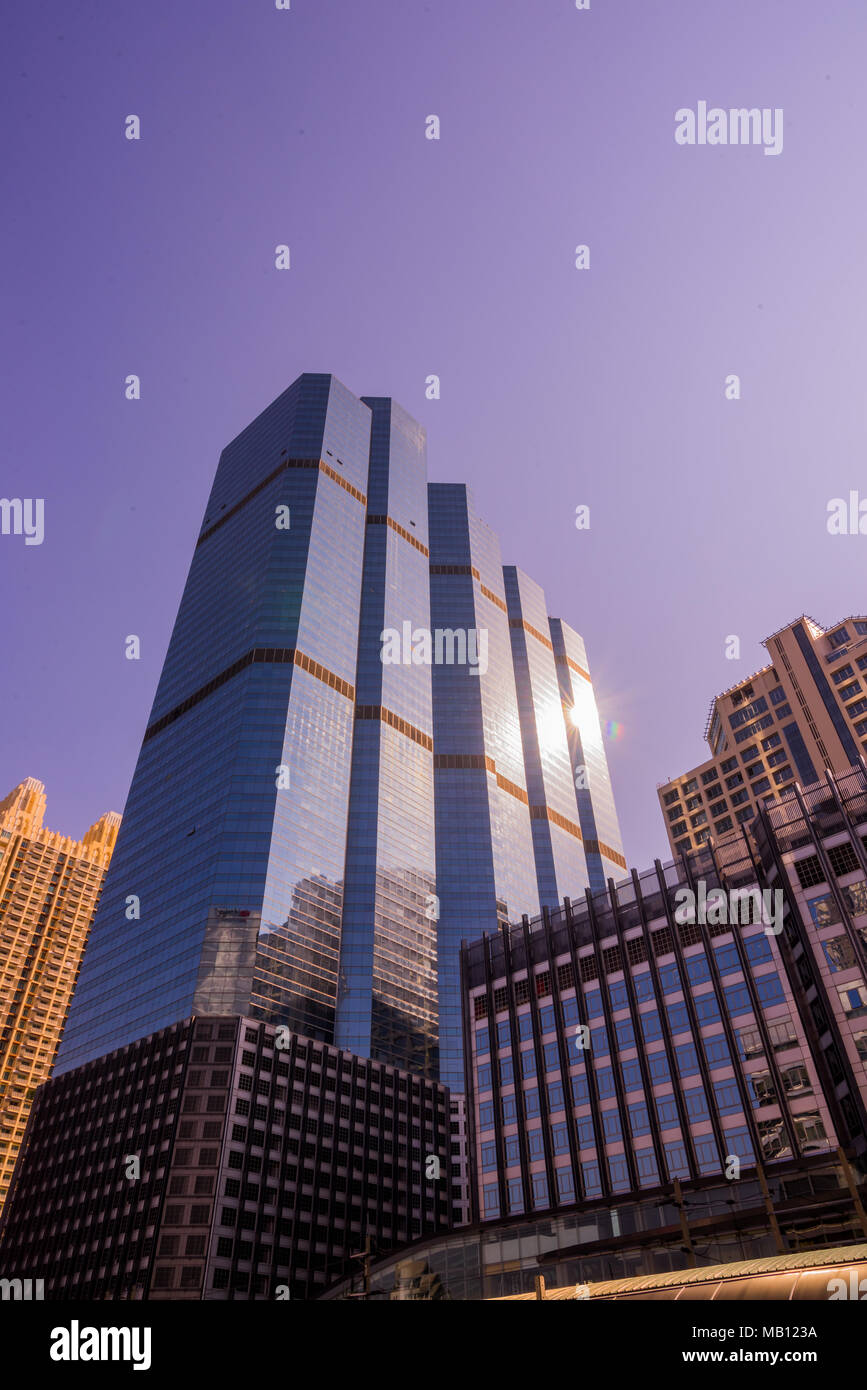cityscape of modern office building & bridge at Chong Nonsi in Bangkok ...