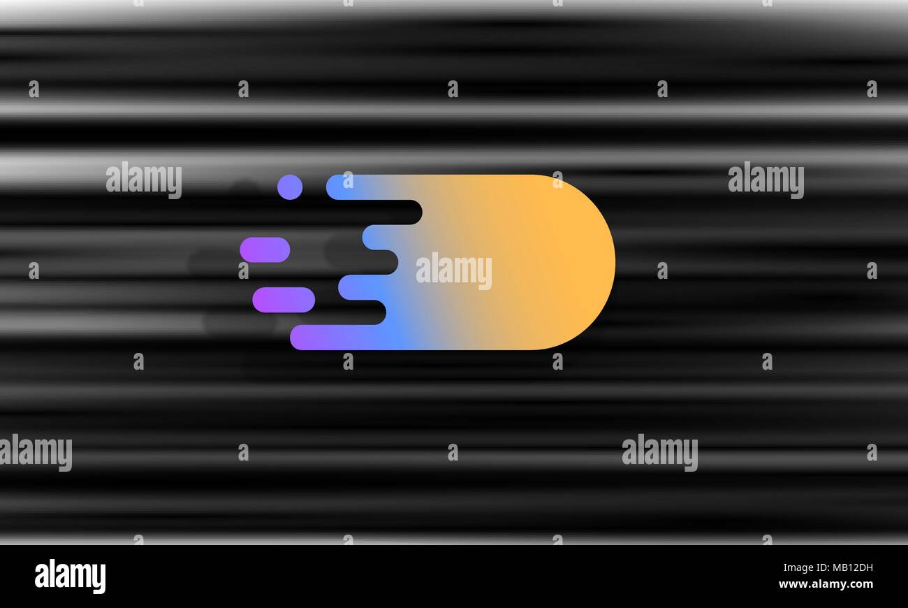 Consept of speed illustrated in flat sytle design with dynamic ...