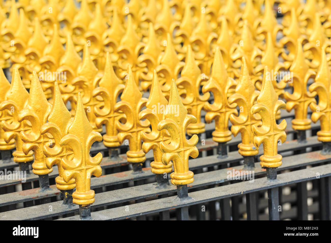 Modern Thai art of fence at the temple, Thailand Stock Photo - Alamy