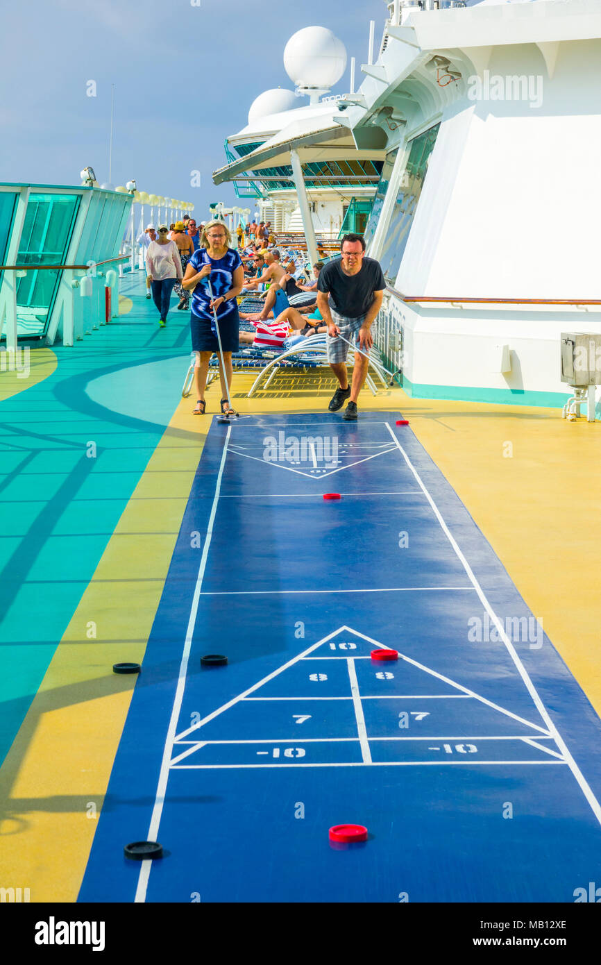 Activities aboard the cruise ship Royal Caribbean Rhapsody of the Seas ...