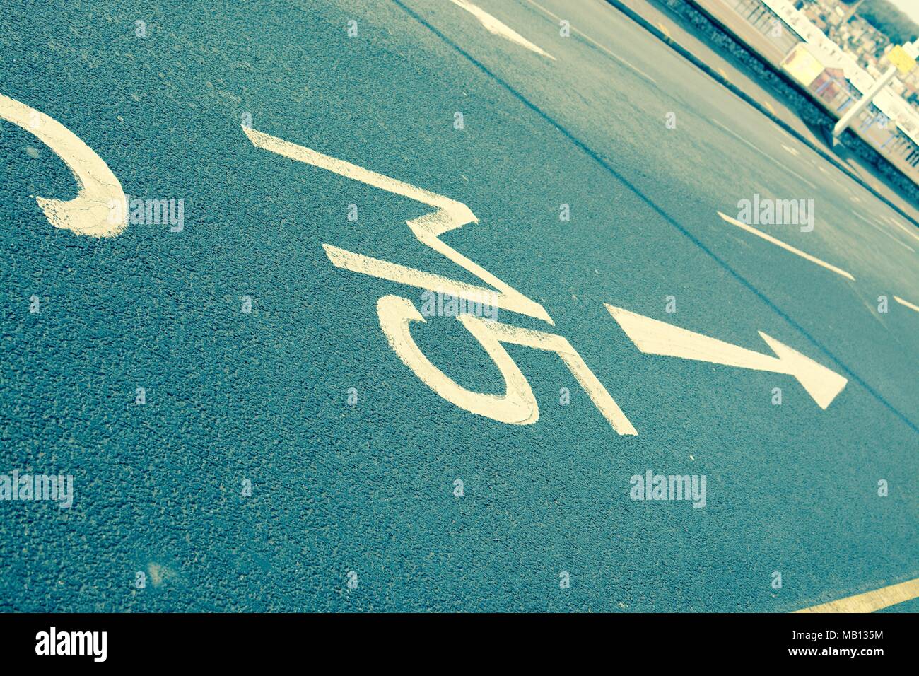 Uk road markings motorway hi-res stock photography and images - Alamy