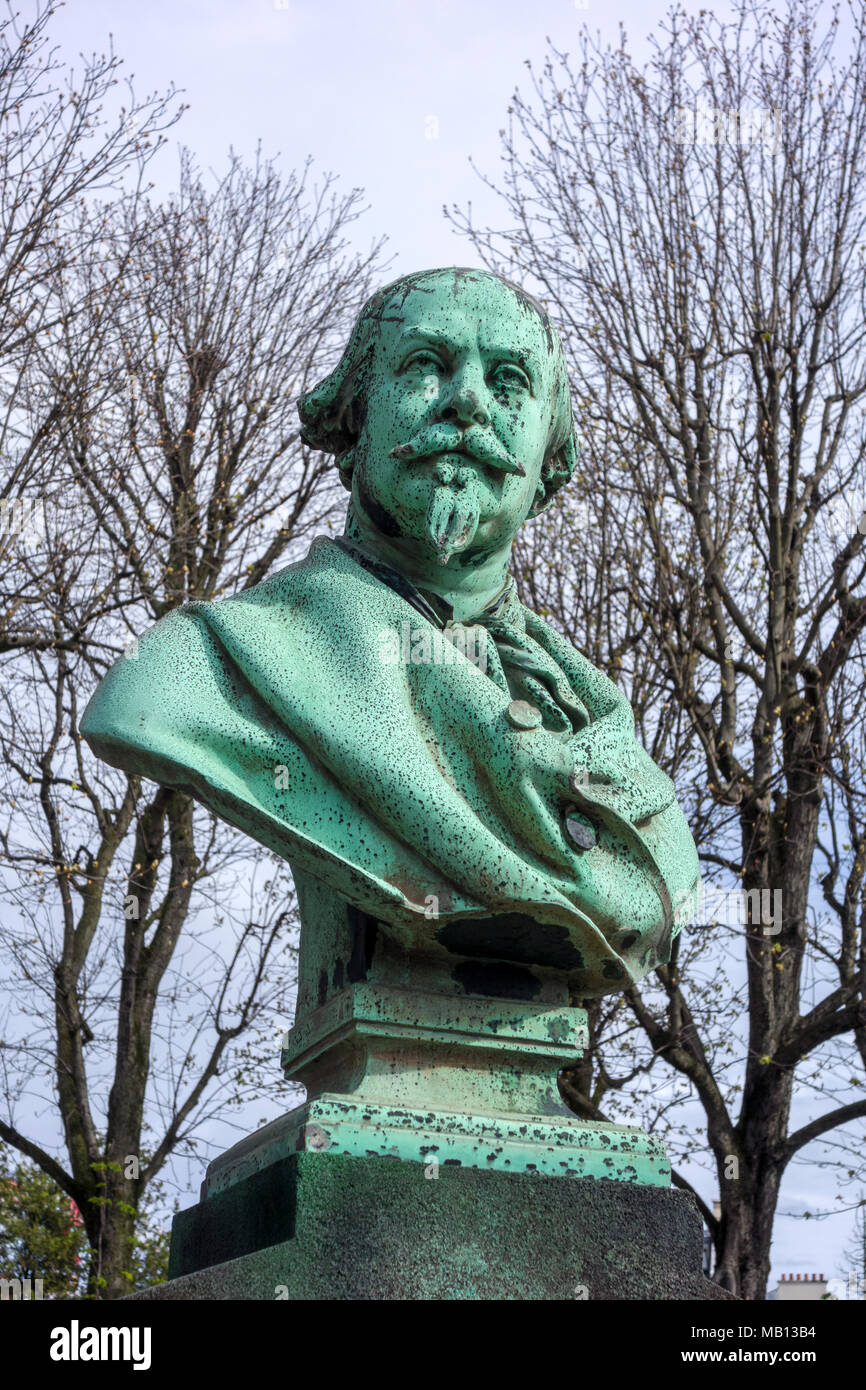 Bust of Charles Geoffroy (1819-1882), a 19th century print engraver ...