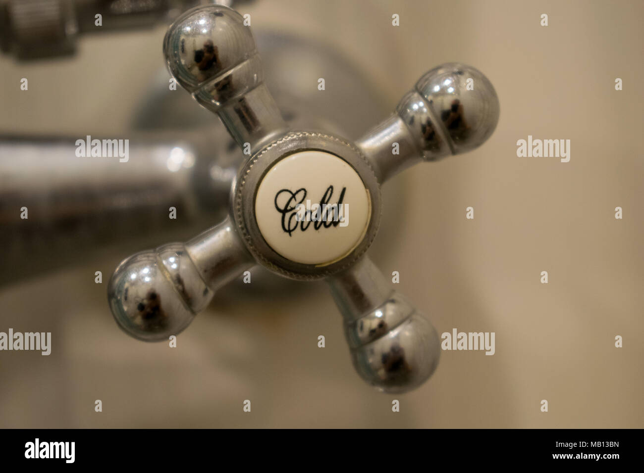faucet handle cold Stock Photo - Alamy
