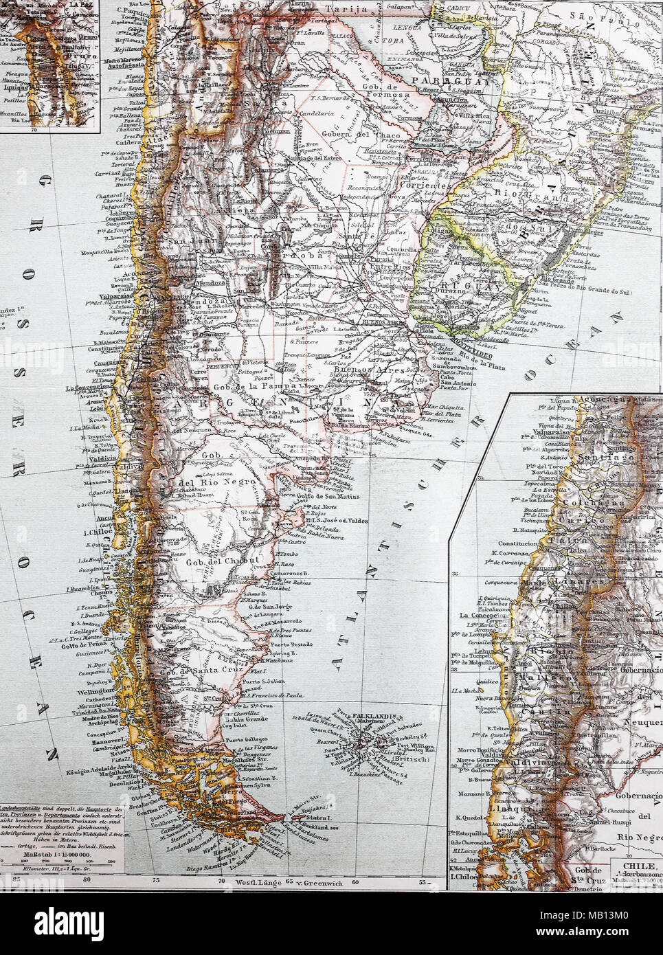 South america map 19th century hi-res stock photography and images - Alamy