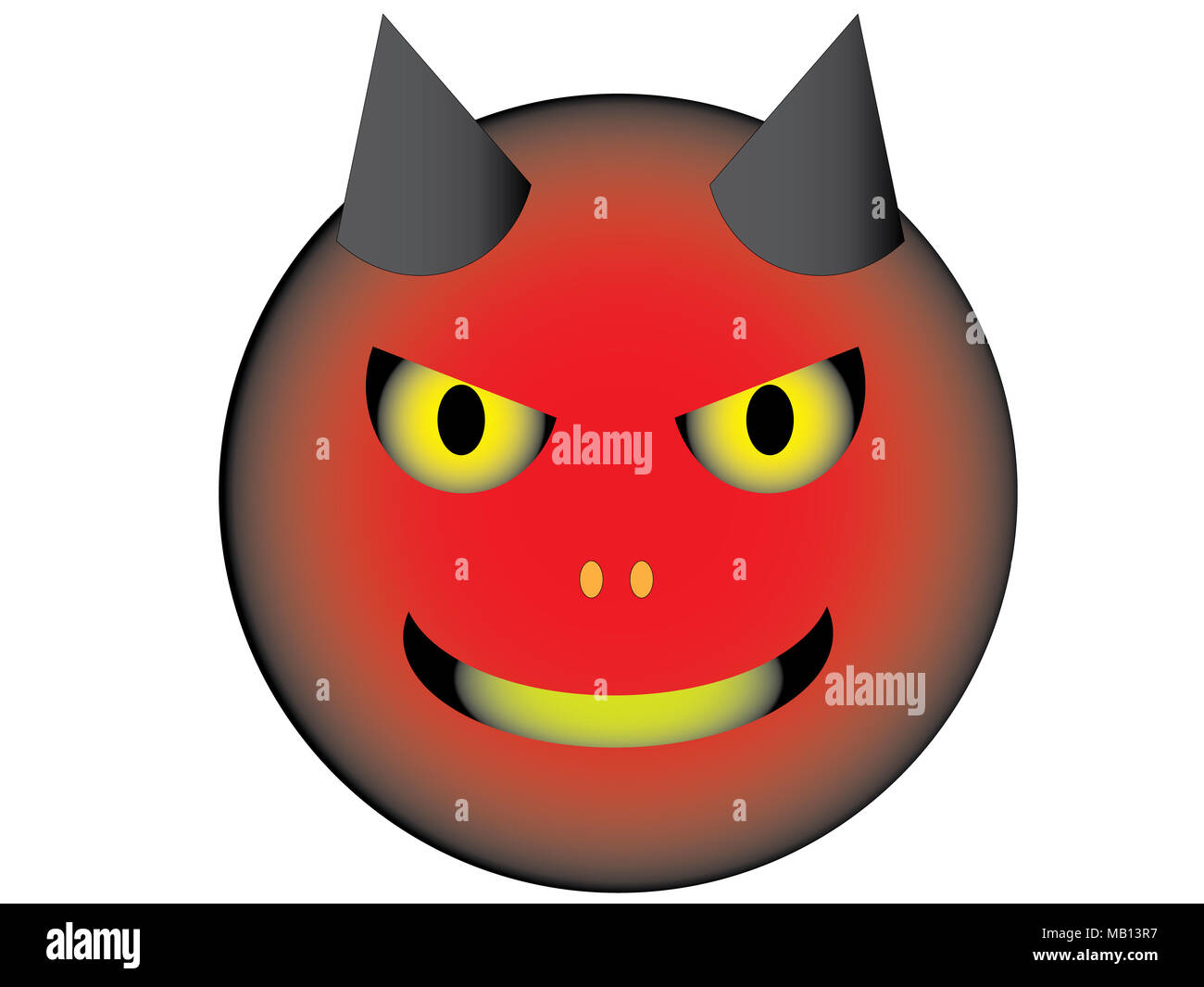 red devil face design Stock Photo - Alamy