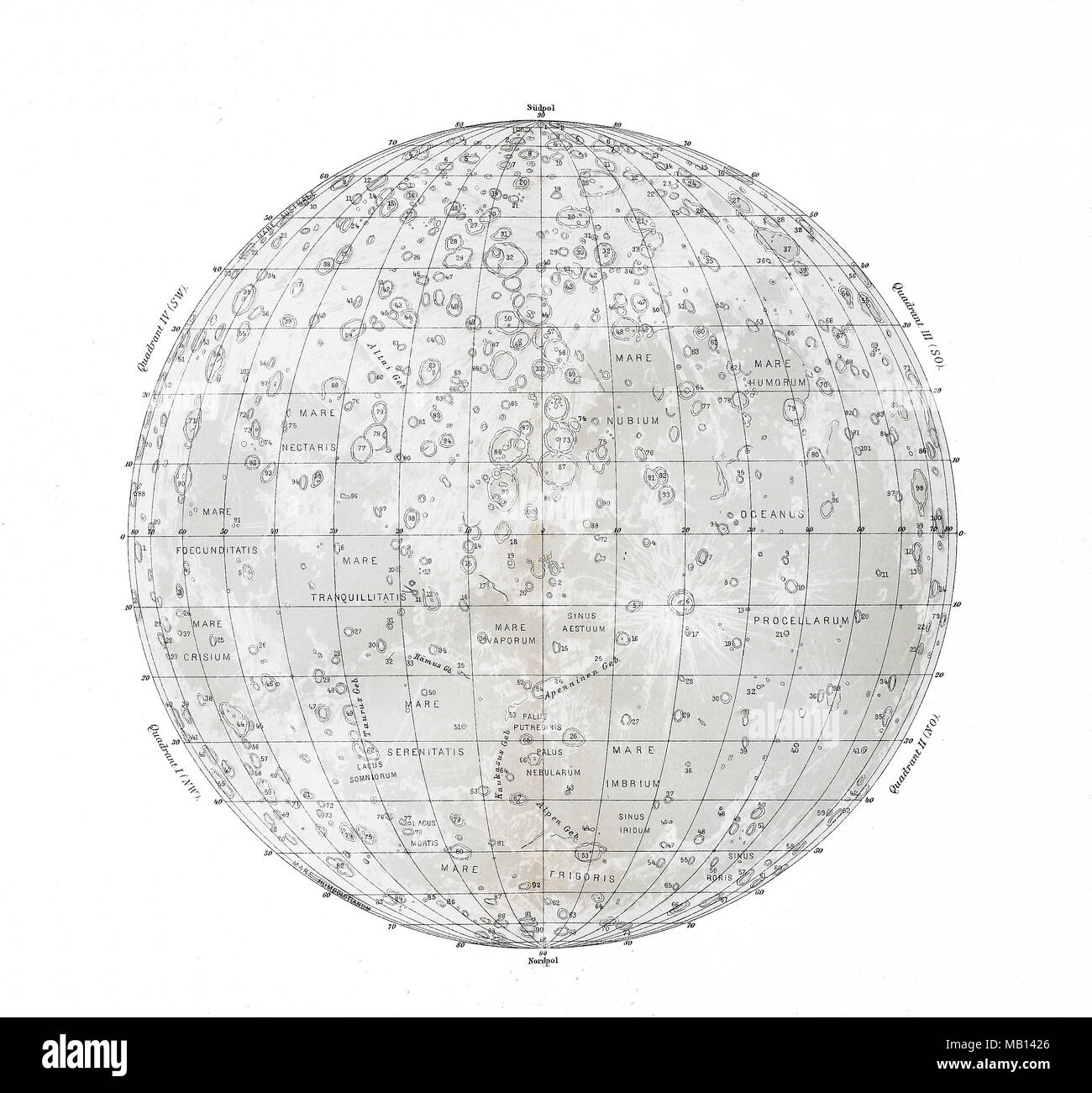 Moon map hi-res stock photography and images - Alamy