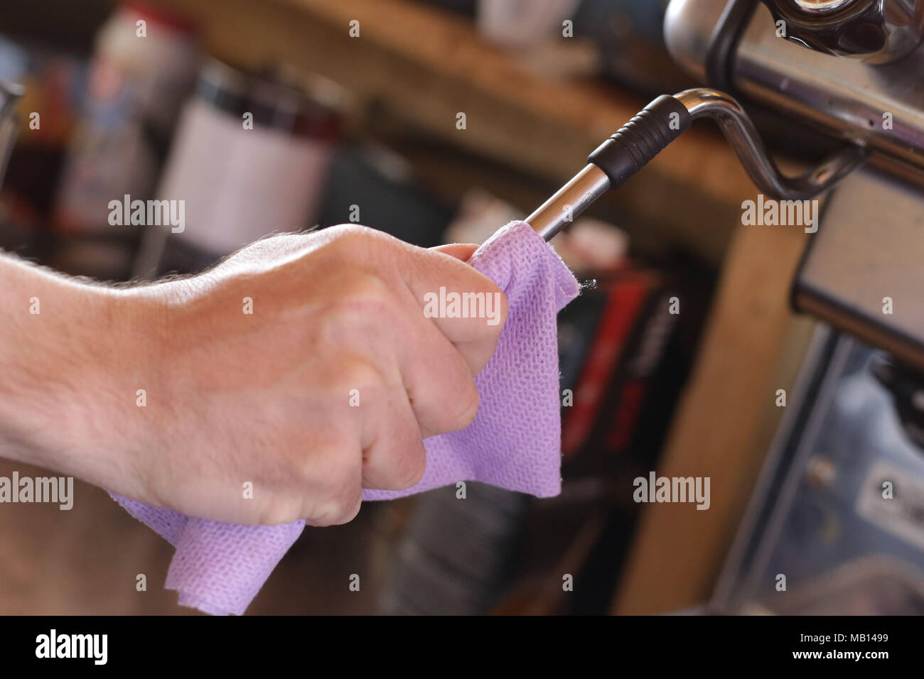 Cleaning coffee machine hi-res stock photography and images - Alamy