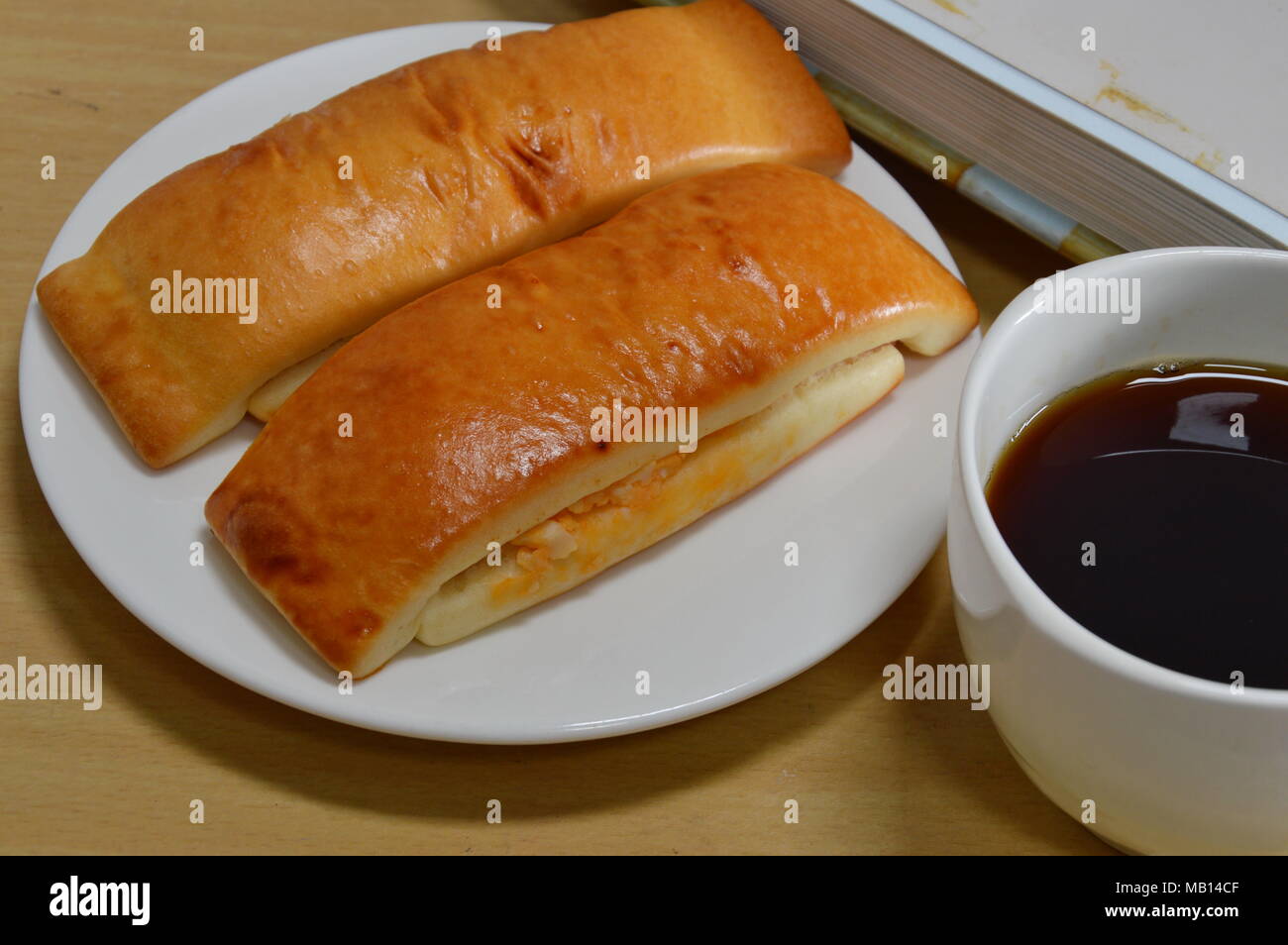 bread stick and coffee cup Stock Photo - Alamy