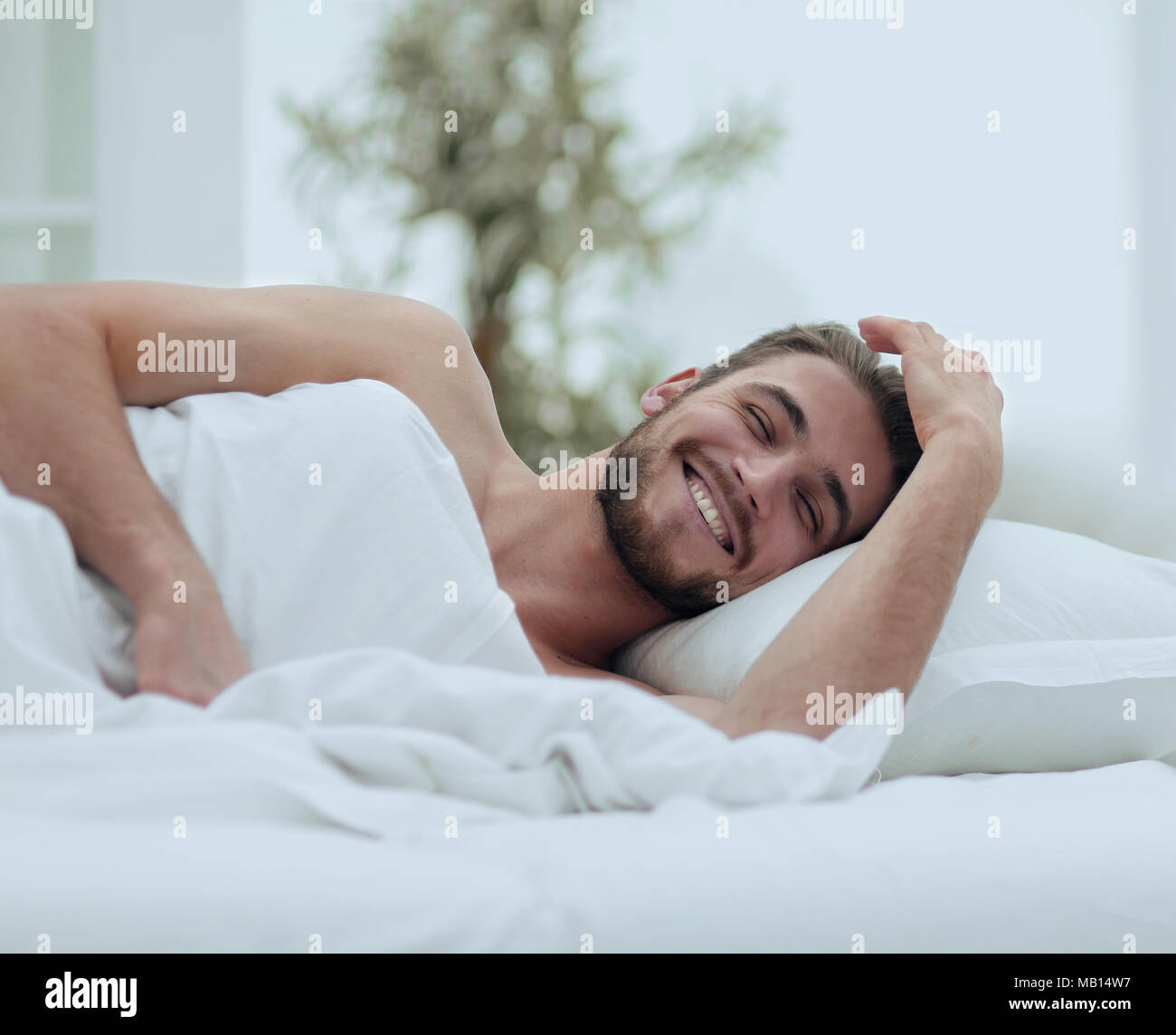 business man resting in a comfortable hotel room Stock Photo - Alamy