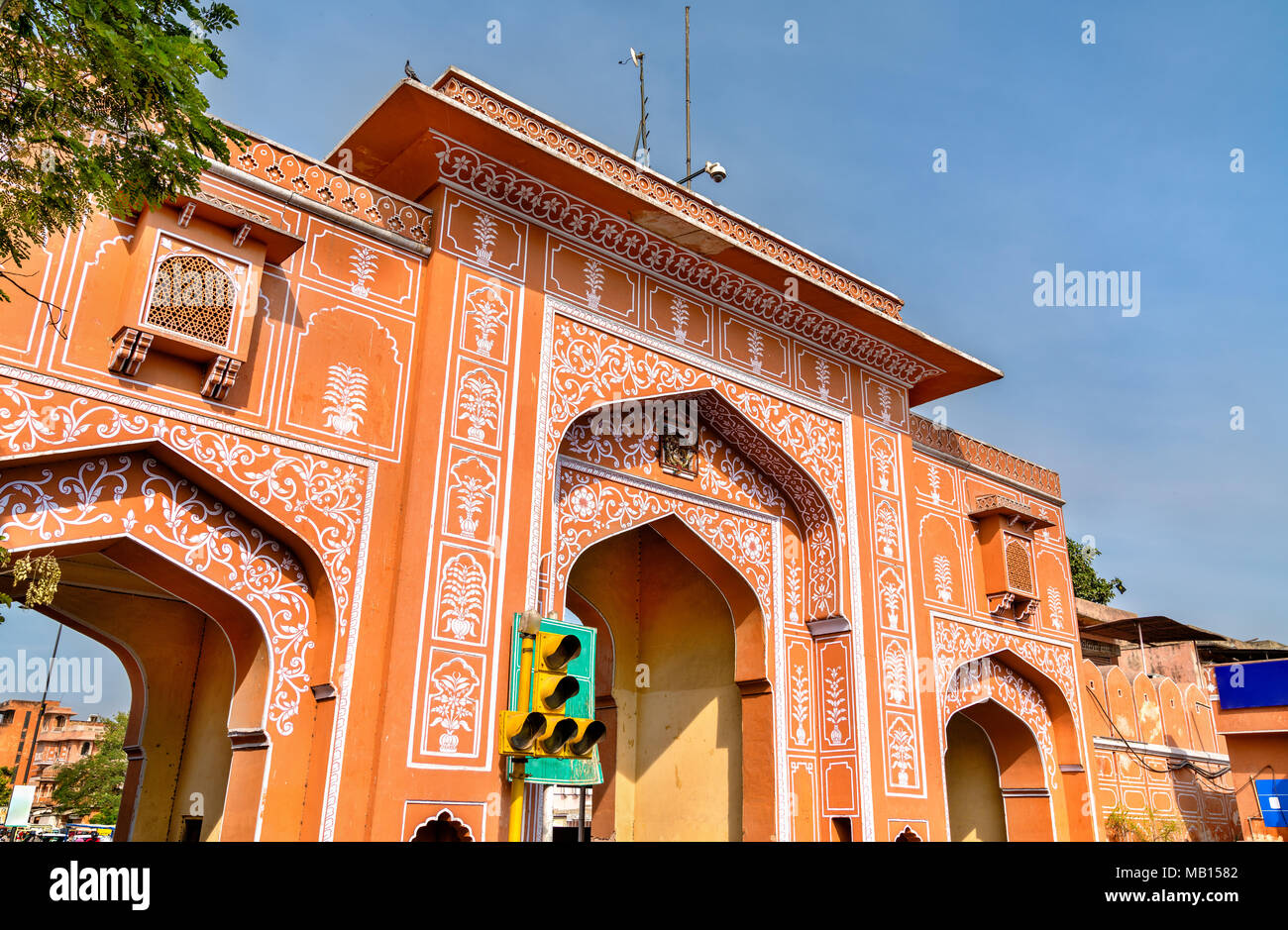 New Gate in the Pink City of Jaipur - India Stock Photo - Alamy