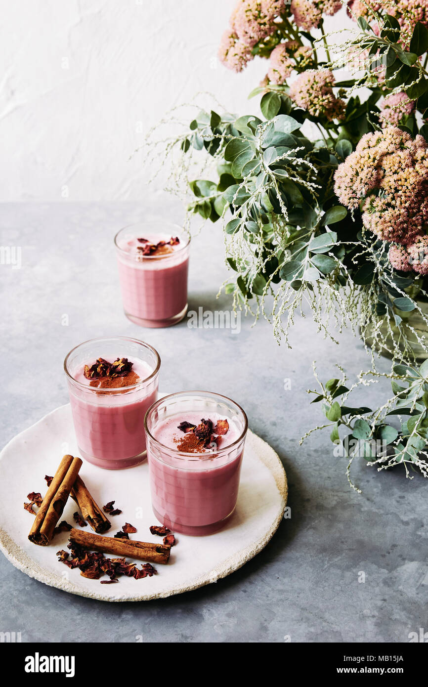 Beetroot latte powder hi-res stock photography and images - Alamy