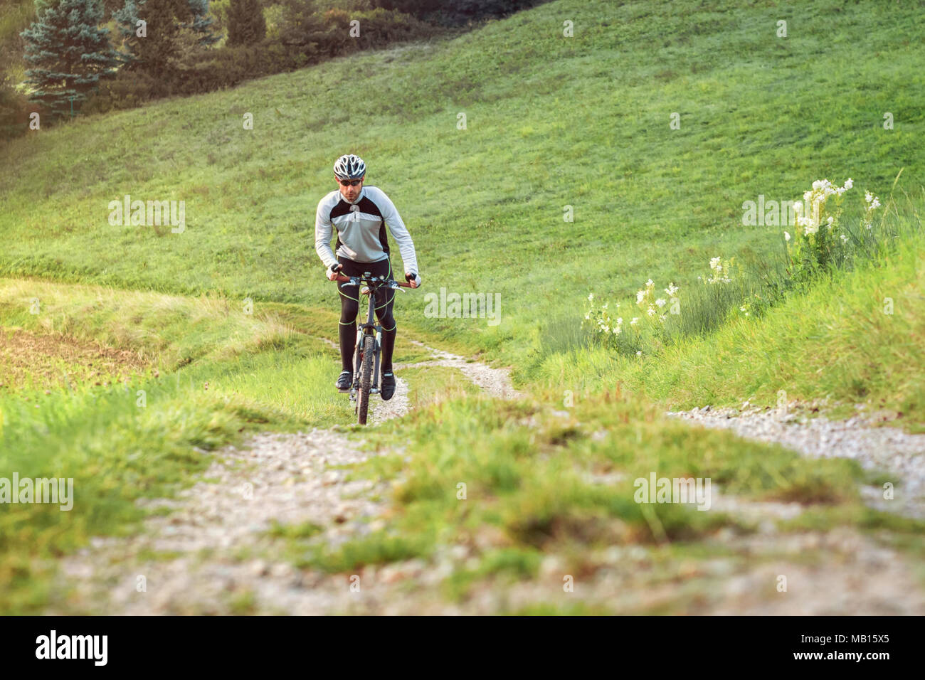 Green cyclist hi-res stock photography and images - Alamy