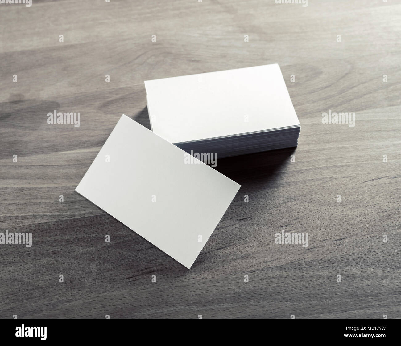 Photo of blank business cards stack. Template for branding identity ...