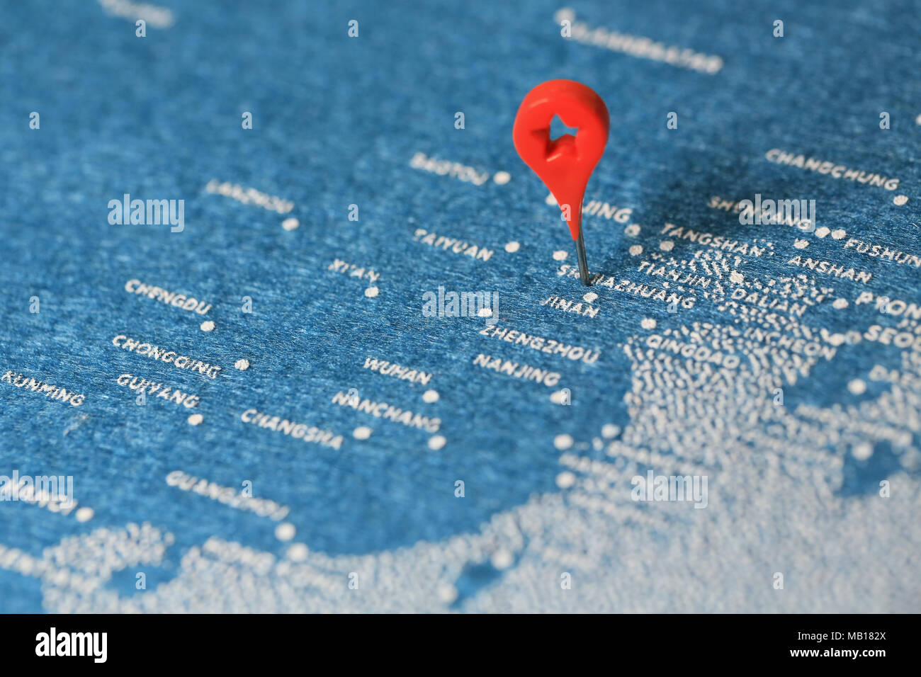 Map pin in china hi-res stock photography and images - Alamy