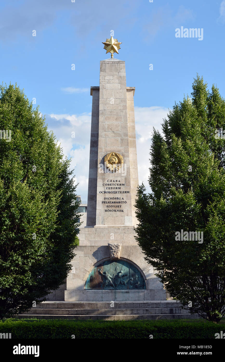 Budapest, Hungary - June 18, 2017: Monument the to Soviet Red Army on ...