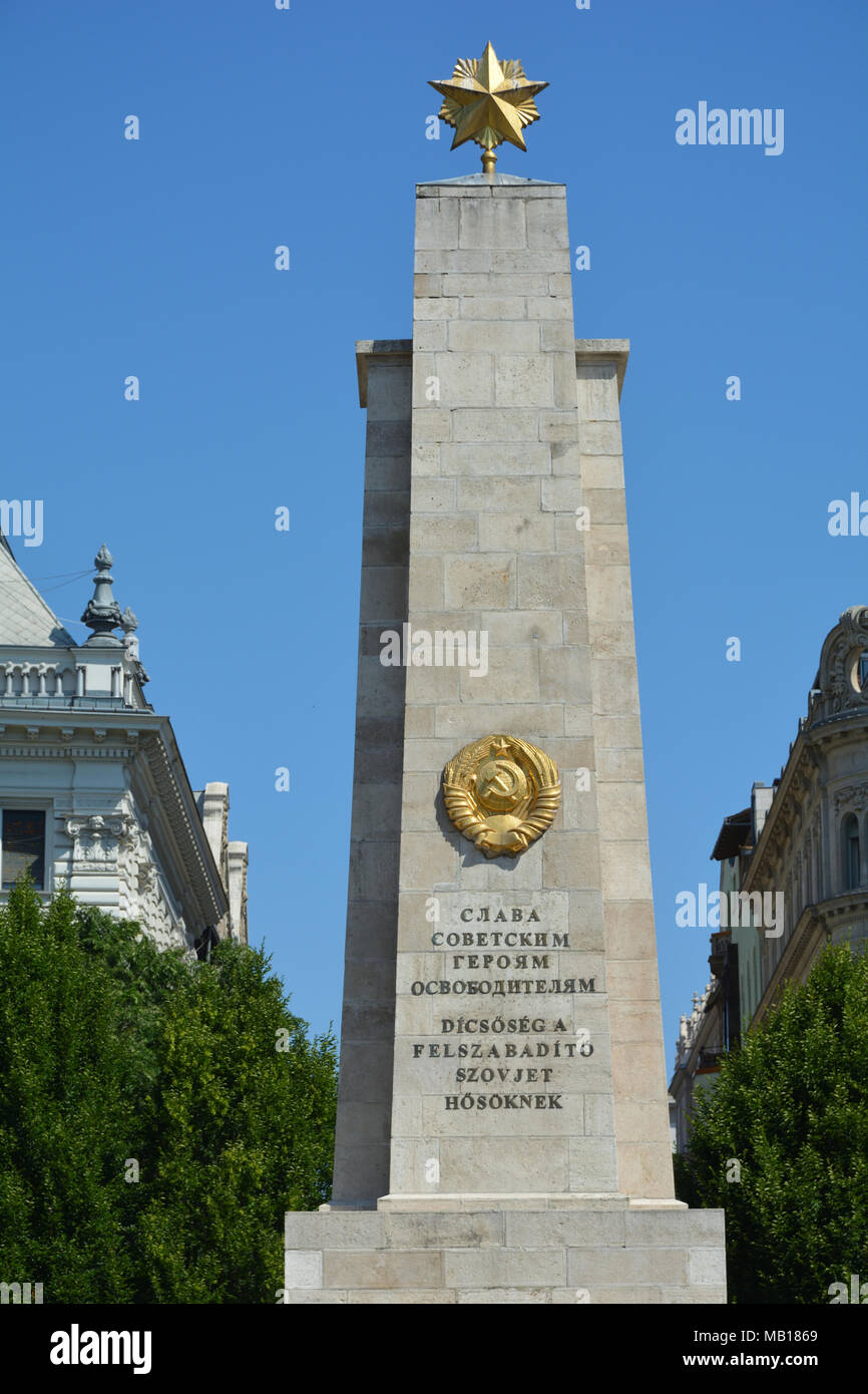 Monument the to Soviet Red Army on the Freedom Square Szabadsag ter in ...