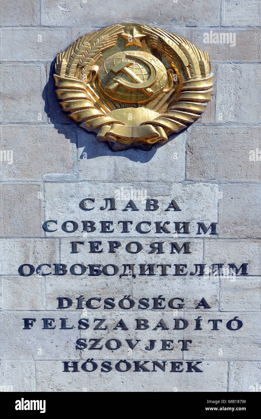 Monument the to Soviet Red Army on the Freedom Square Szabadsag ter in ...