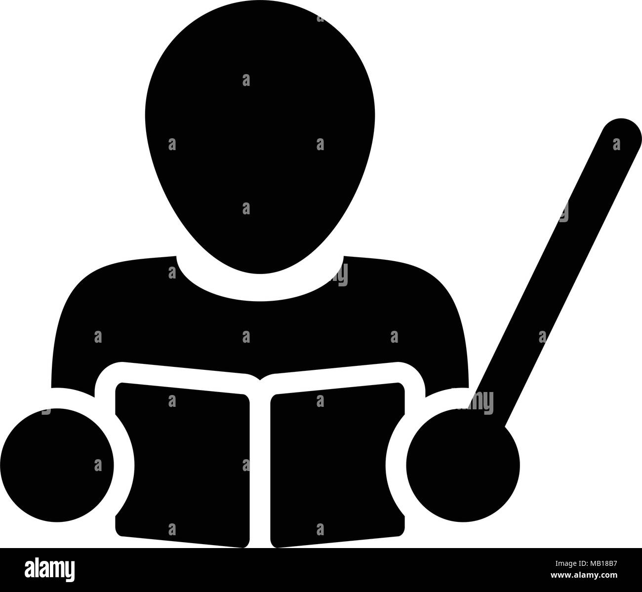 Male teacher teaching in a classroom Stock Vector Images - Alamy