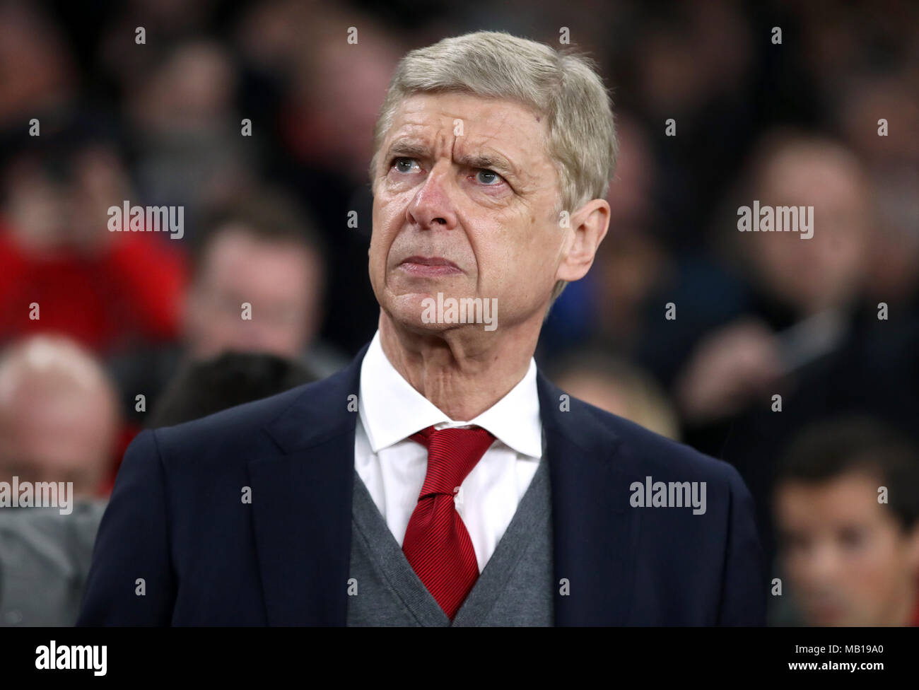 Arsenal manager Arsene Wenger during the UEFA Europa League quarter ...