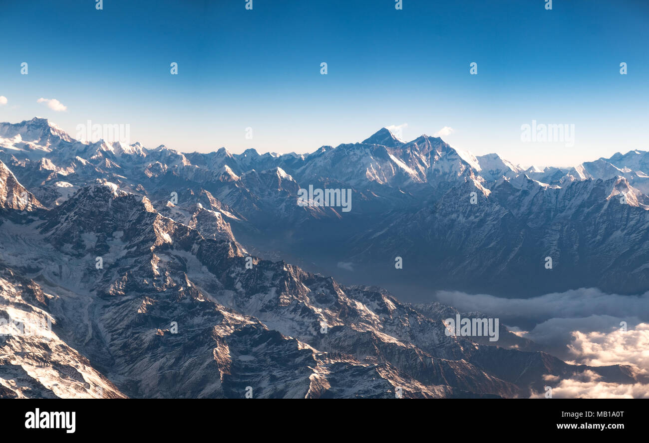 Himalaya mountain range aerial hi-res stock photography and images - Alamy