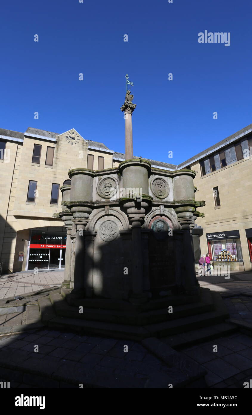 Memorial to King Edward VII and St Johns Shopping Centre Perth Scotland ...