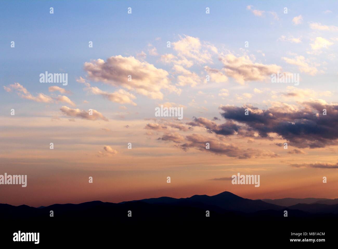 Sunset in Asheville North Carolina Stock Photo - Alamy