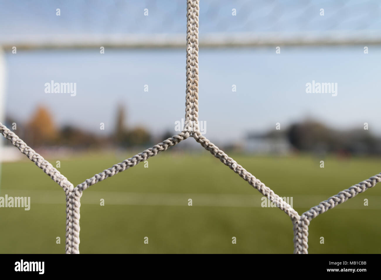 Soccer or Football Net Background - View From Behind the Goal With ...