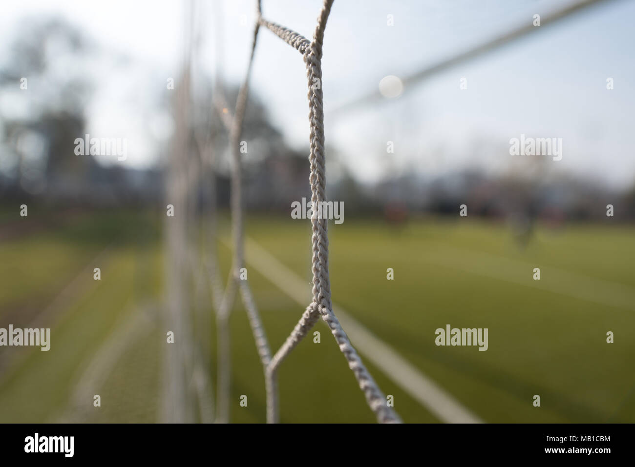 Soccer or Football Net Background - View From Behind the Goal With ...