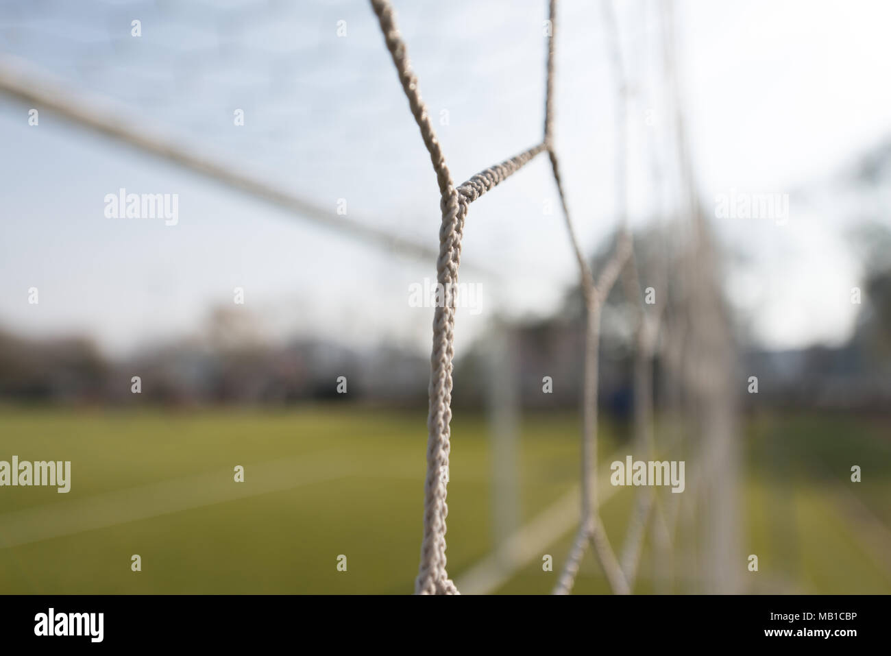 Soccer or Football Net Background - View From Behind the Goal With ...