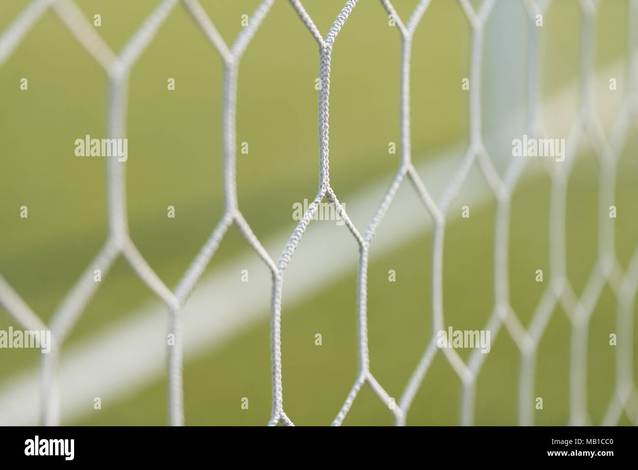 Soccer or Football Net Background - View From Behind the Goal With ...