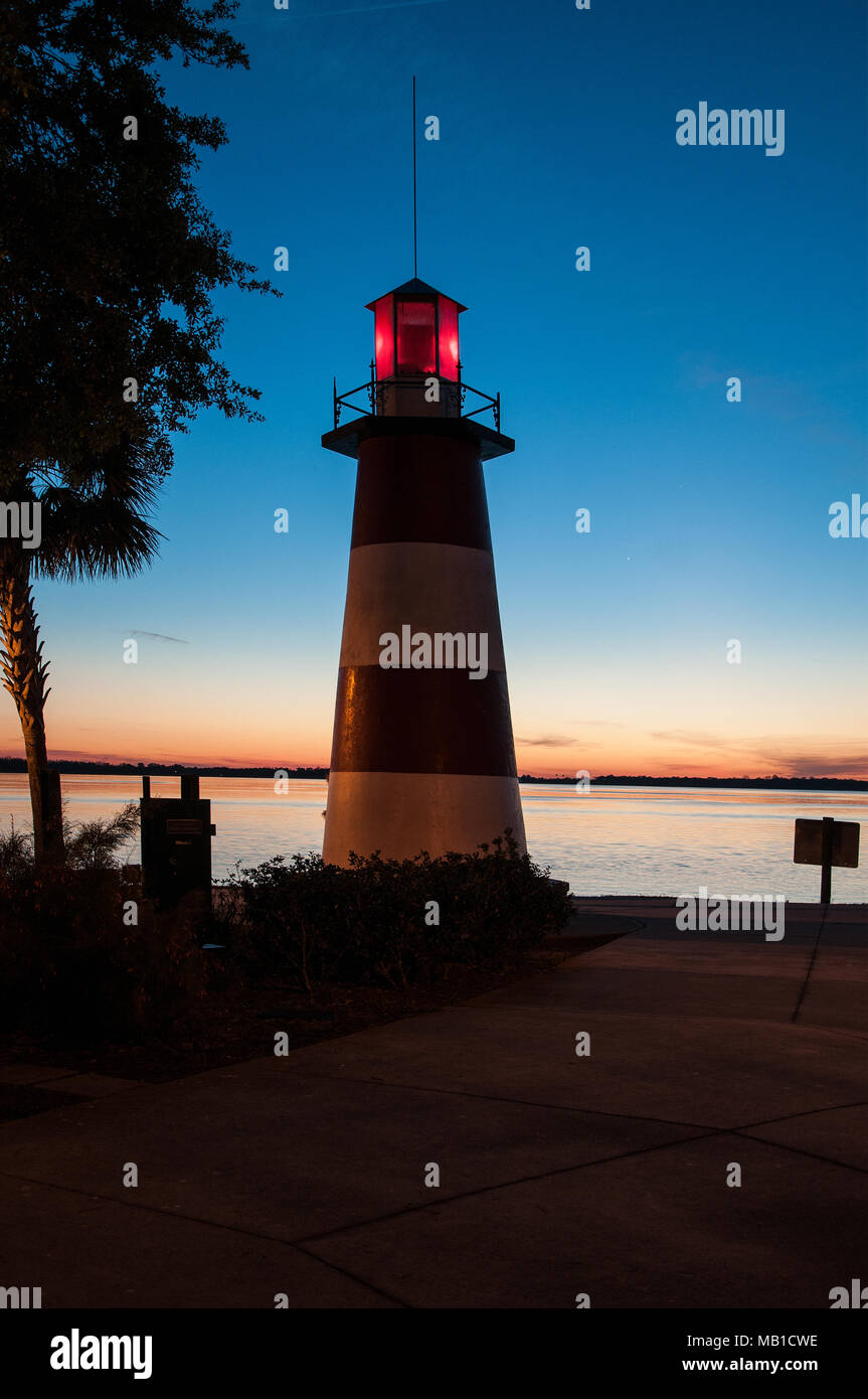 Mt Dora Lighthouse Sunset 20180309 Stock Photo - Alamy