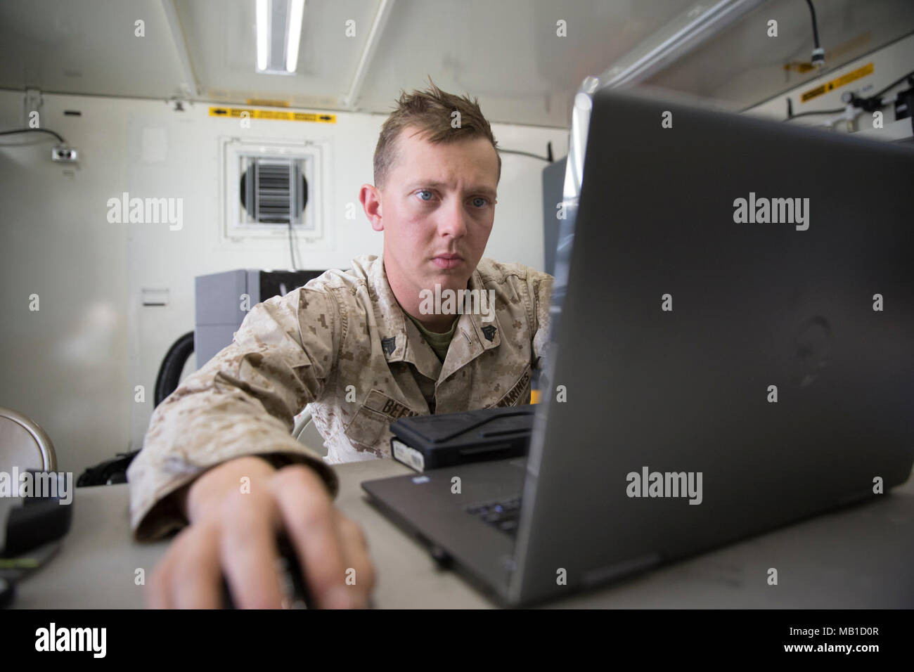 U.S. Marine Corps Sgt. Josiah G. Beeman, a machinist with Ordnance ...