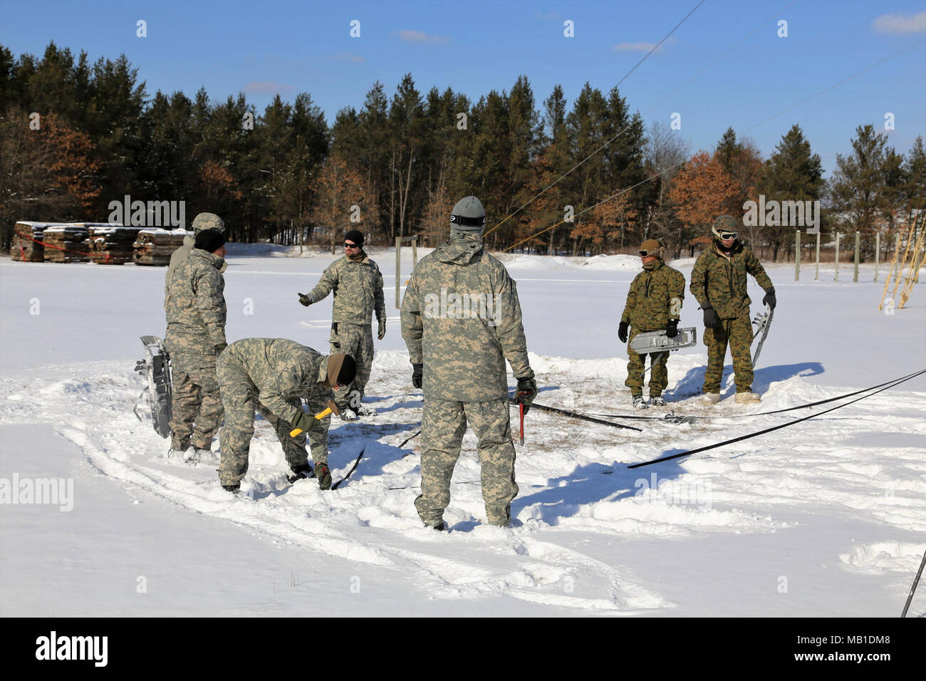 Students in the Cold-Weather Operations Course (CWOC) Class 18-04 build ...