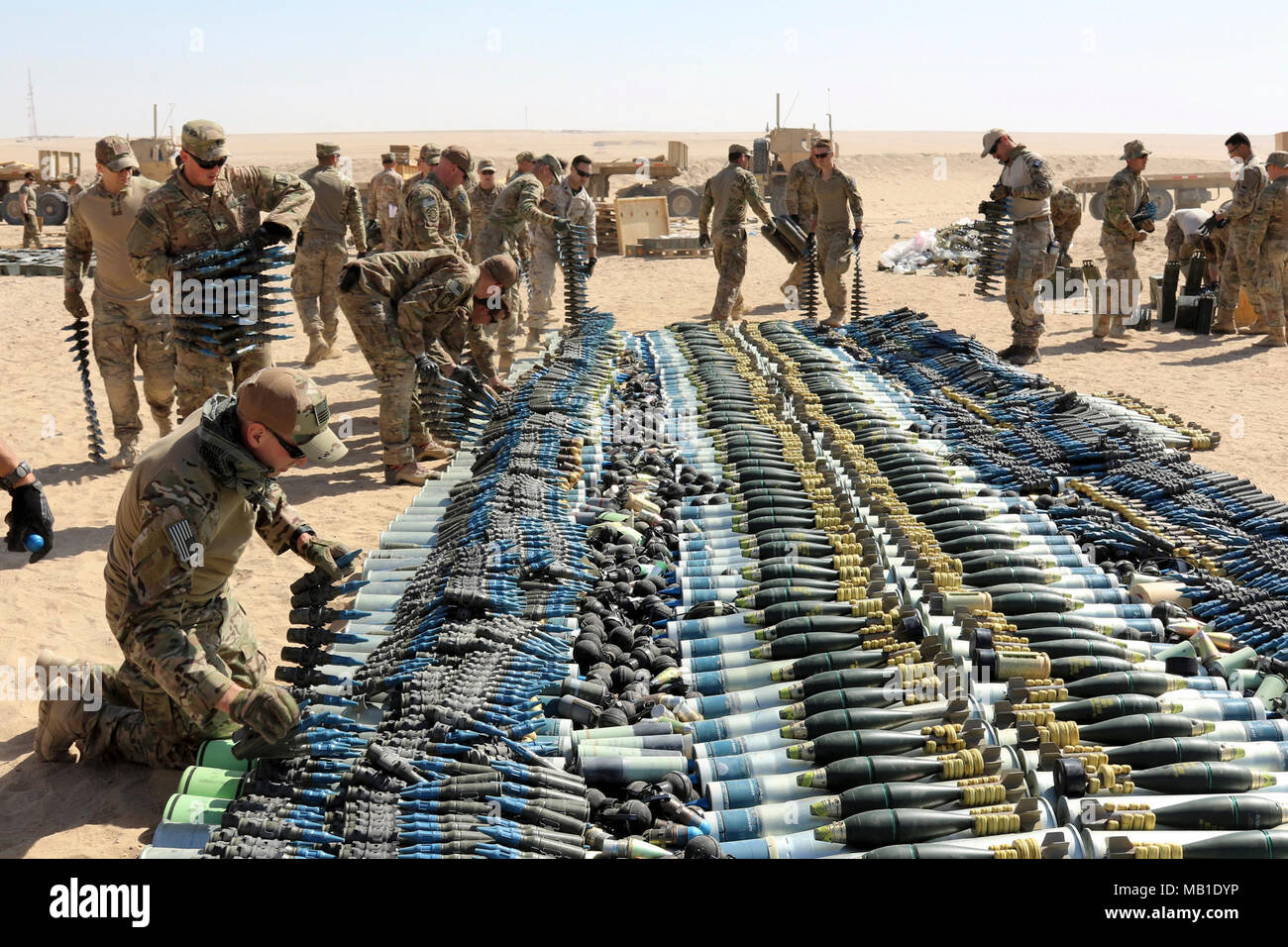 Buehring, Kuwait – Soldiers from the 797th Ordinance Company, EOD techs ...