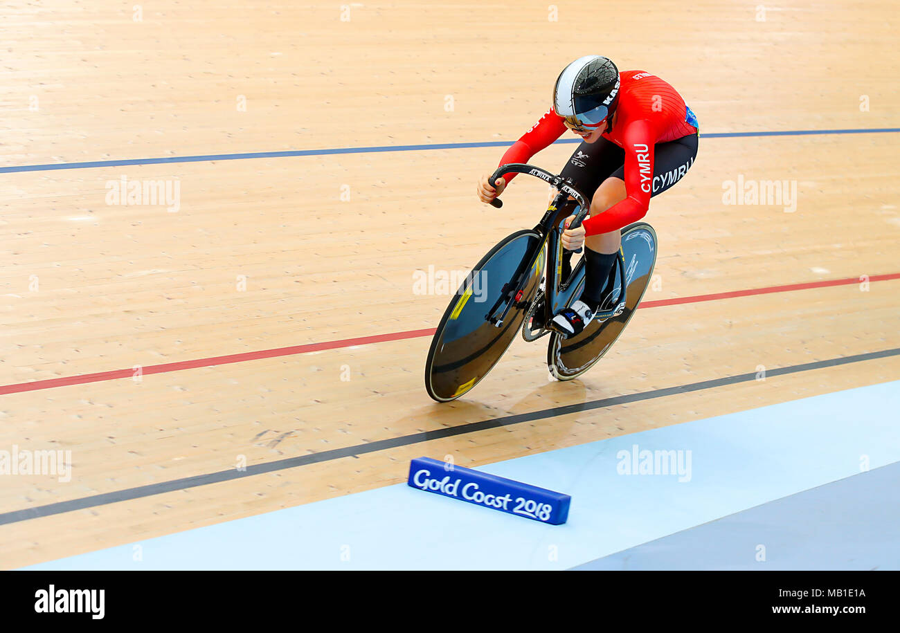 Wales' Eleanor Costa competes in the Women's Sprint Qualifying at the ...