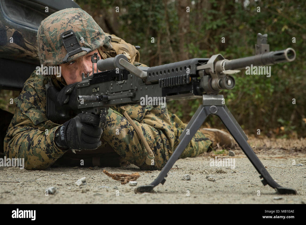 U.S. Marine Corps Pfc. Joshua McMullin, a motor transportation mechanic ...