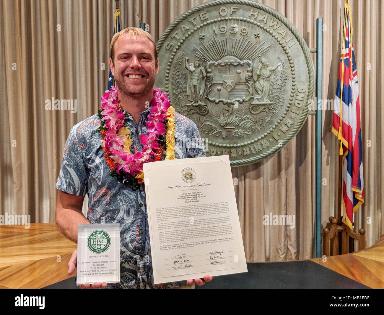 HONOLULU — Tyler Bogardus of the Army’s Oahu Natural Resources Program ...