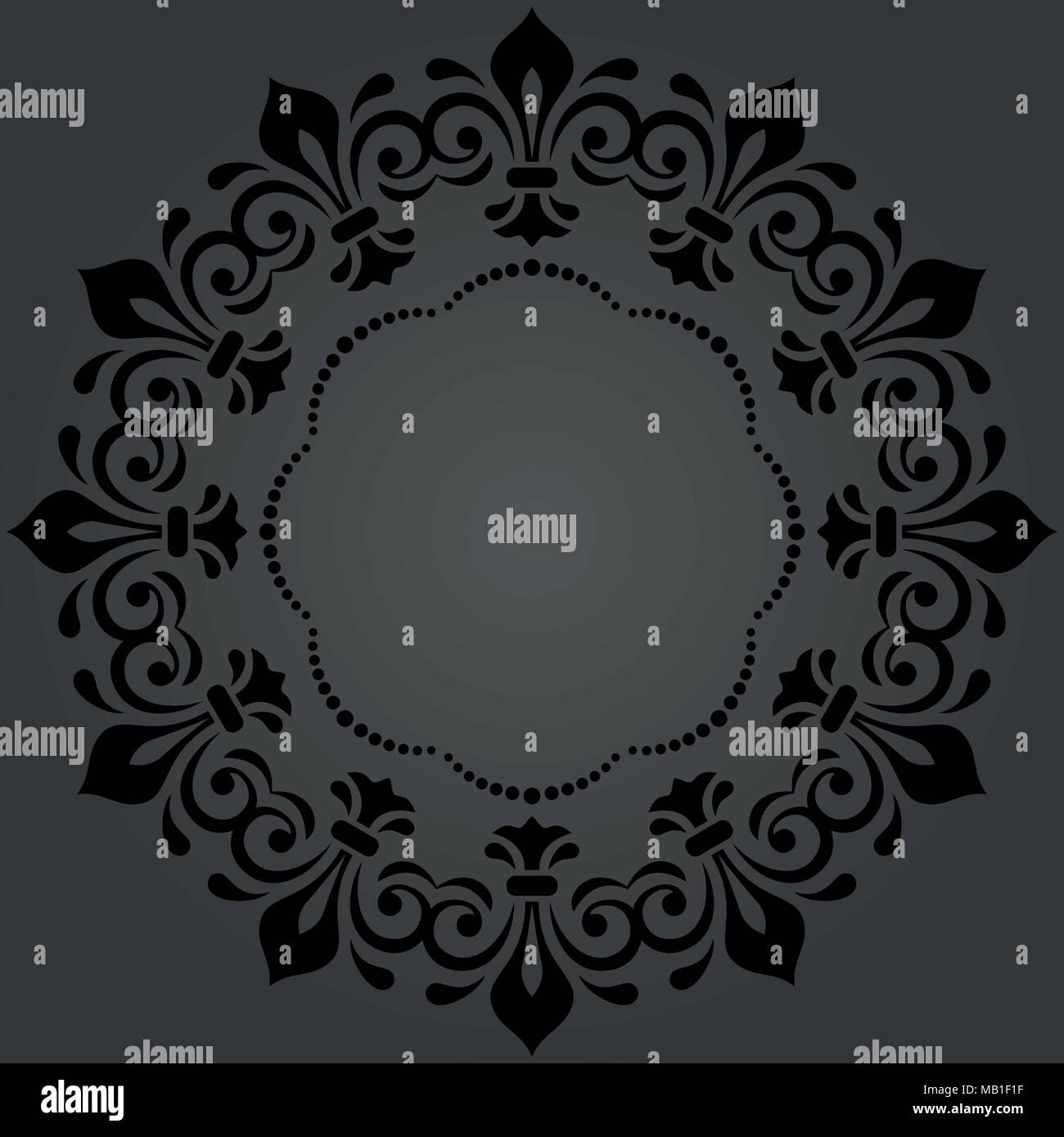 Oriental vector round dark Stock Vector Images - Alamy