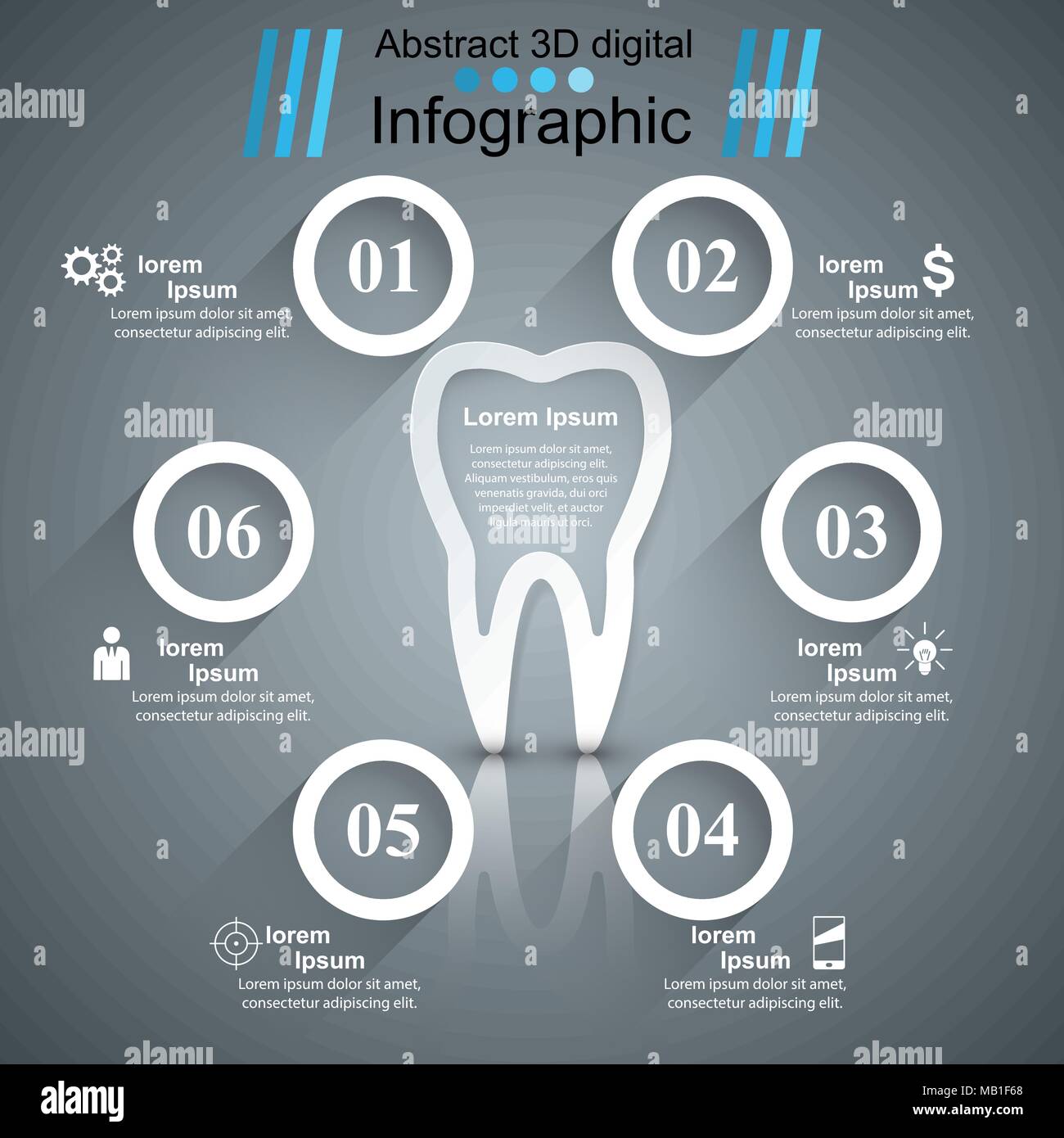 Business Infographics. Tooth icon Stock Vector Image & Art - Alamy